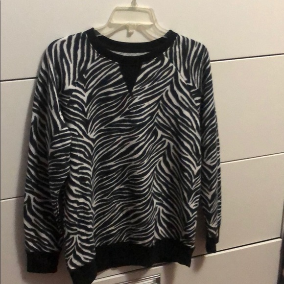 wink doll | Sweaters | Zebra Print Sweatshirt | Poshmark